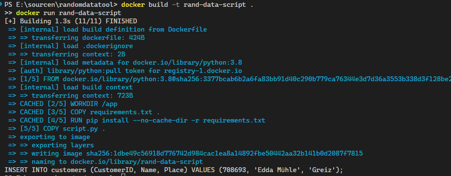 Generating Random Data for SQL